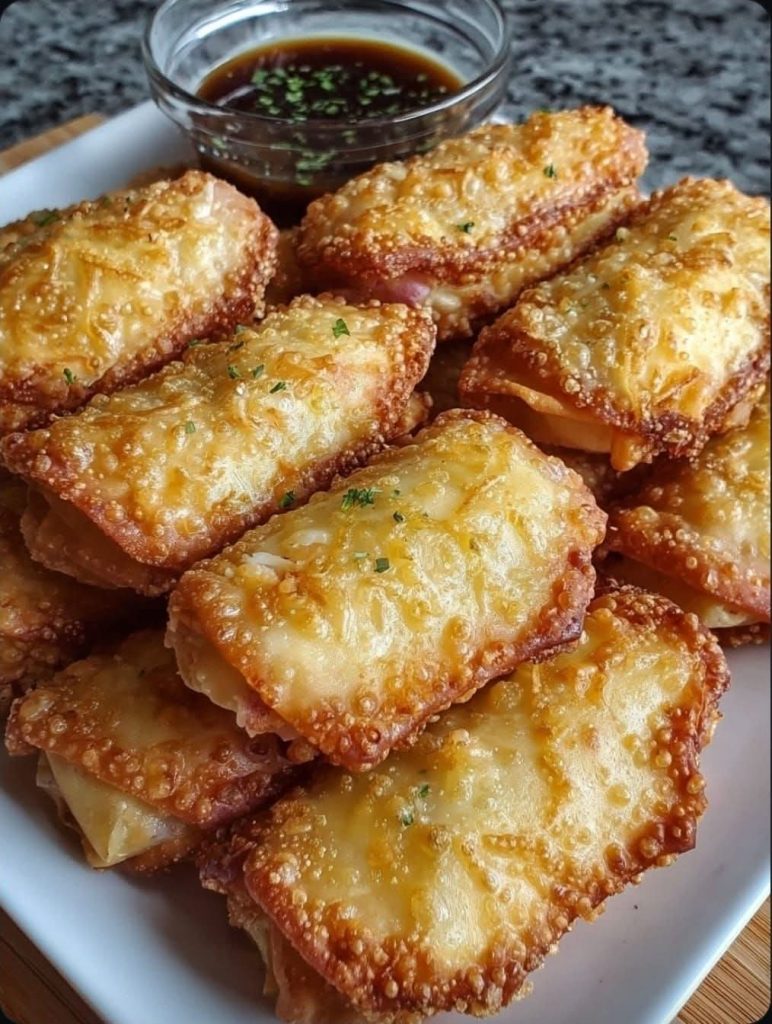 Crispy Cheese and Ham Spring Rolls – Let Go Cooking