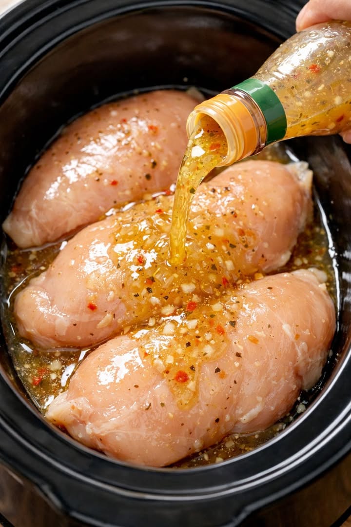 Slow Cooker Italian Dressing Chicken – Let Go Cooking